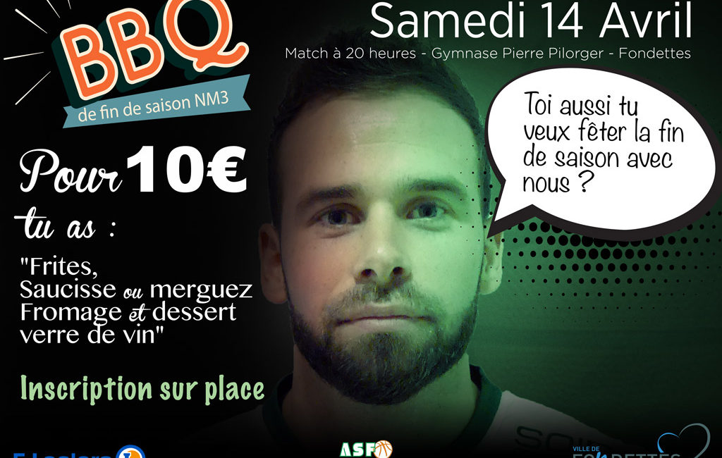 Barbecue d’après match – 14 Avril – ASF BASKET